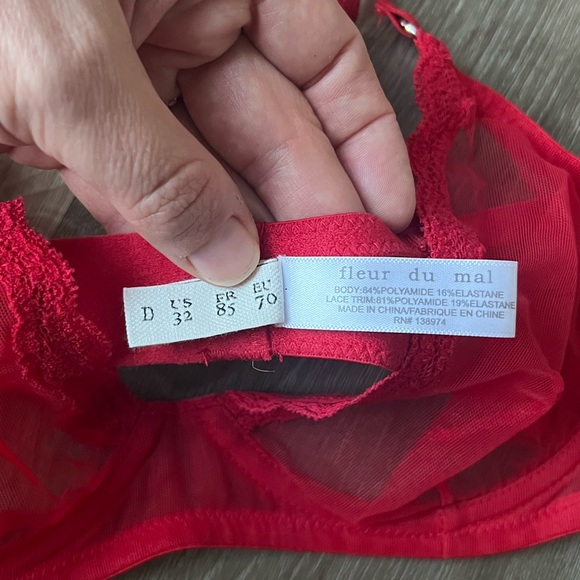 Fleur du Mal | Intimates & Sleepwear | Fleur Du Mal Sheer Tulle Demi ...